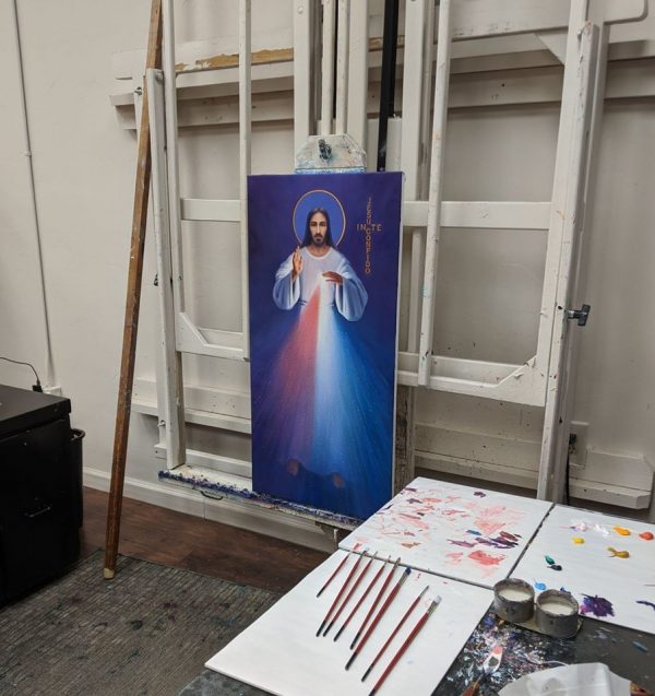 Divine Mercy painting is in the works! - The Sacred Art Gallery